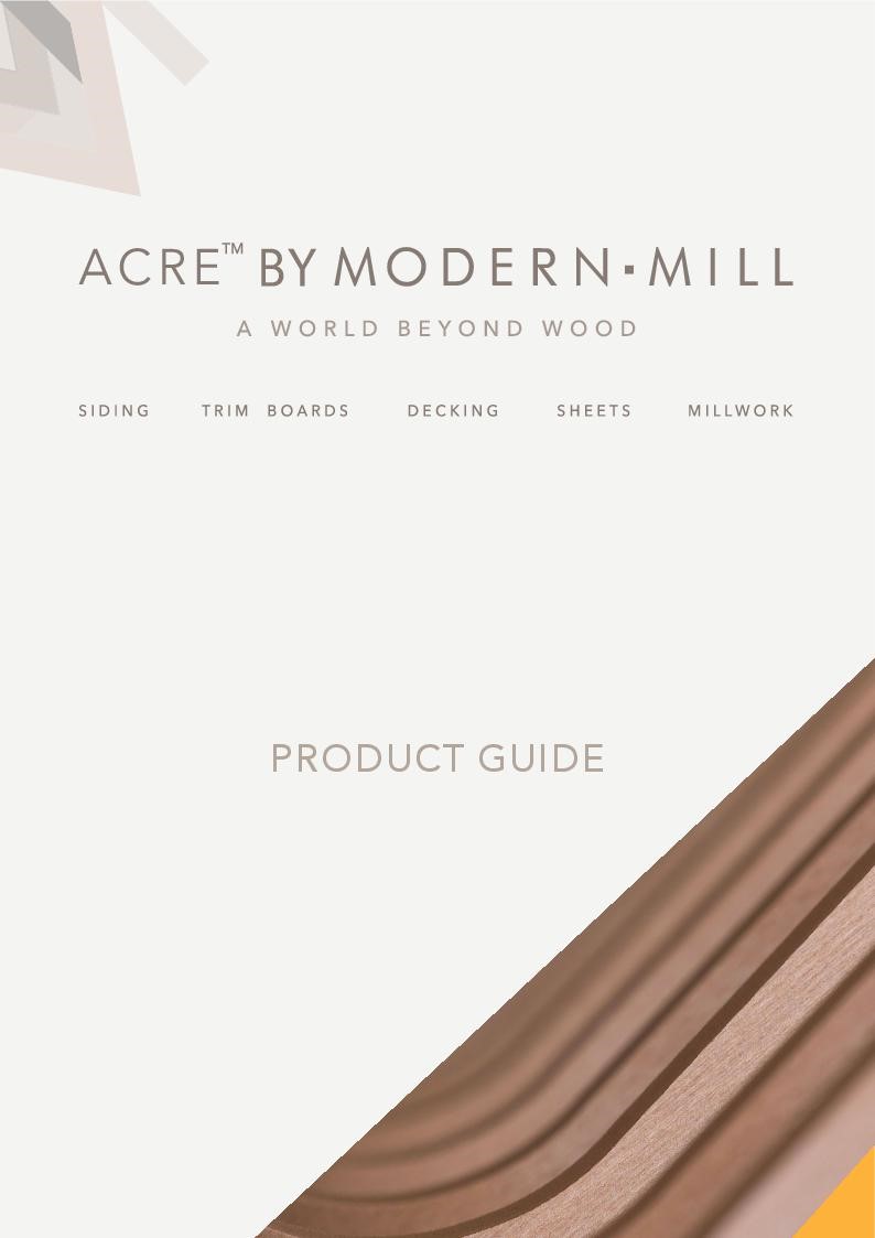 Modern Mill – ACRE™ Siding, Trim, Porch Floors & Sheet Products ...